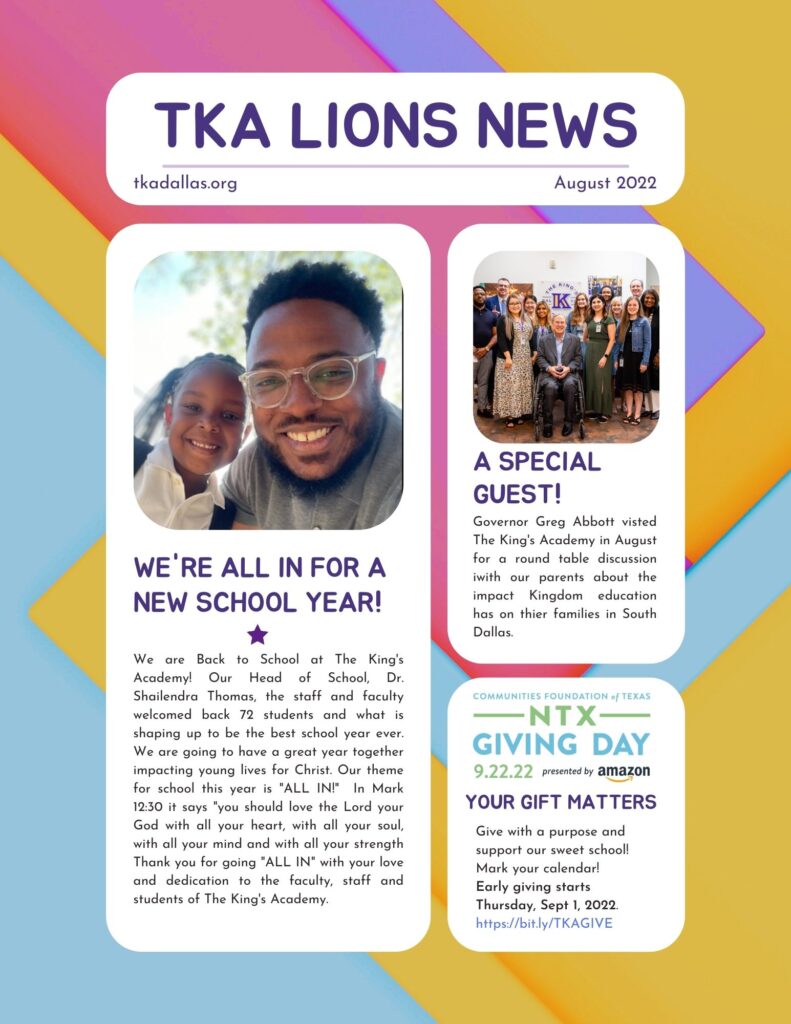 TKA Today – The King’s Academy